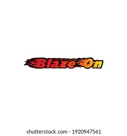 Illustration Abstract Blaze Fire Logo Typography Stock Vector (Royalty ...