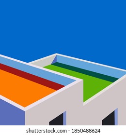 Illustration Abstract Building Background Stock Vector (Royalty Free ...