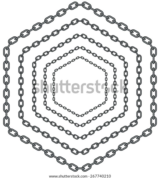 Illustration Abstract Hexagon Chain Pattern Stock Vector (Royalty Free ...