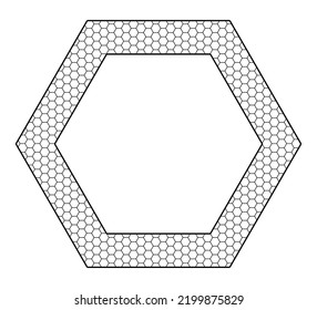 Illustration Abstract Hexagon Frame Stock Vector (Royalty Free ...