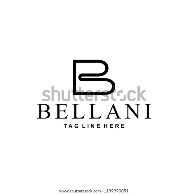 Illustration Abstract Letter B Form Line Stock Vector (Royalty Free ...