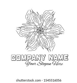 Illustration Abstract Logo Black Line Art Stock Vector (Royalty Free ...