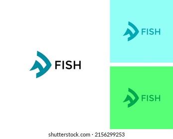 Illustration Abstract Simple Fish Logo Design Stock Vector (Royalty ...