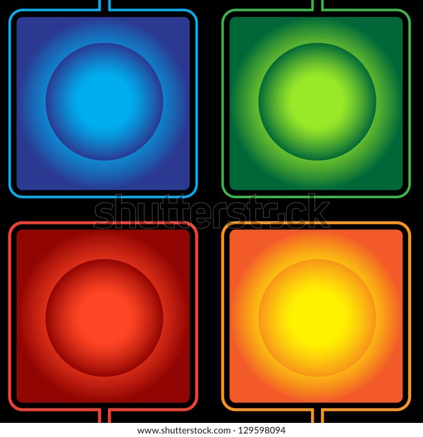 Illustration Abstract Square Shapes Different Colors Stock Vector ...