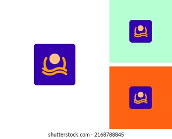 Illustration Abstract Sun Wave Logo Design Stock Vector (Royalty Free ...
