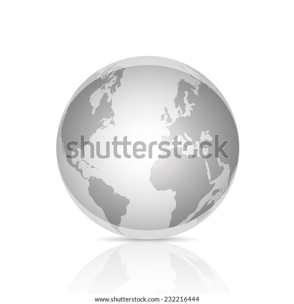 Illustration Abstract World Globe Isolated On Stock Vector (Royalty ...