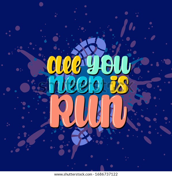 Illustration All You Need Run Vector: เวกเตอร์สต็อก (ปลอดค่าลิขสิทธิ์ ...
