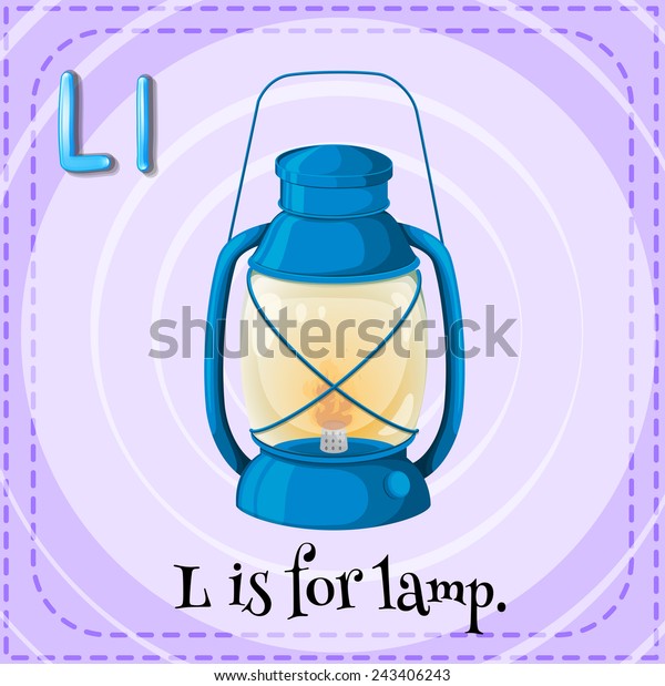 Illustration Alphabet L Lamp Stock Vector (Royalty Free) 243406243 ...