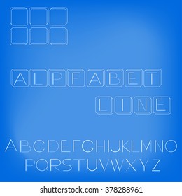 Illustration Alphabet Linear Style Stock Vector (Royalty Free) 378288961