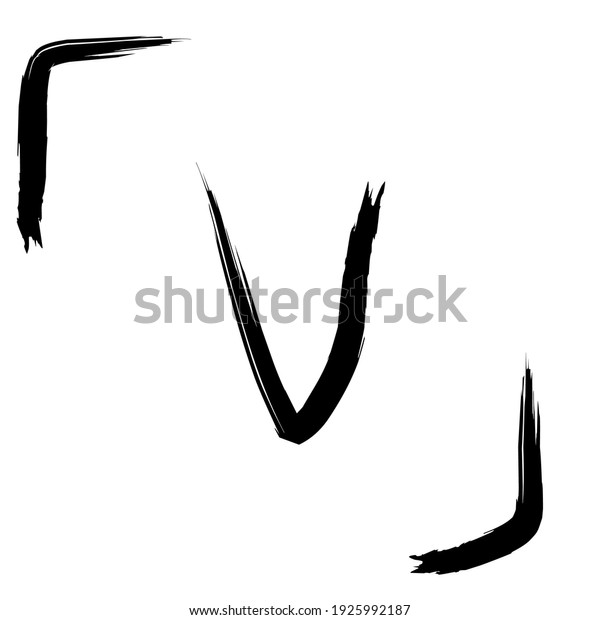 Illustration Alphabet V Uppercase Alphabet Stock Vector (Royalty Free ...