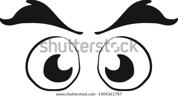 Illustration Angry Glare Two Eyes Two Stock Vector (Royalty Free ...