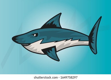 Illustration Angry Shark Stock Vector (Royalty Free) 1649758297 ...