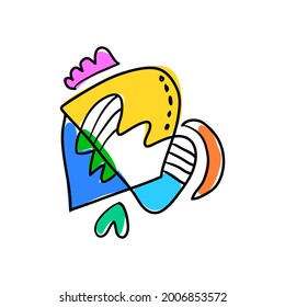 Illustration Arbitrary Pattern Shape Abstract Spontaneity Stock Vector ...