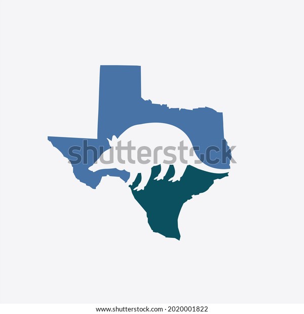 Illustration Armadillos Texas Map Stock Vector (Royalty Free ...