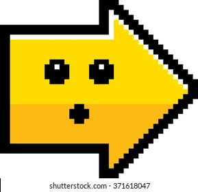 Illustration Lightning Bolt Looking Surprised 8bit Stock Vector ...