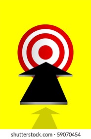 Illustration Arrow Target Mark Stock Vector (Royalty Free) 59070454 ...