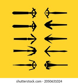 Illustration Arrow Various Unique Shapes Suitable Stock Vector (Royalty ...