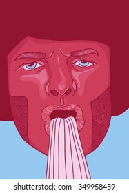 Illustration Art Head Digital Drawing Design Stock Vector (Royalty Free ...