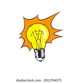 Illustration Art Lamp Made Comic Design Stock Vector (Royalty Free ...