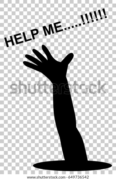 Illustration Asking Help Transparent Effect Background Stock Vector ...