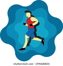 Illustration Athlete Running Fast Stock Vector (Royalty Free ...