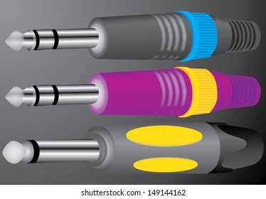 Illustration Audio Jack Connector Stock Vector (Royalty Free) 149144162 ...