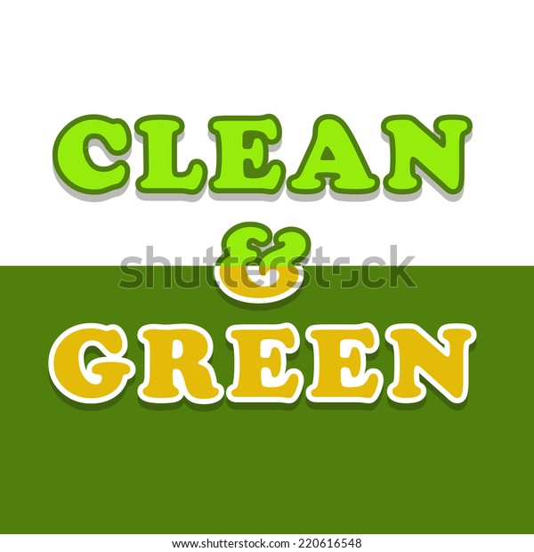 Illustration Background Clean Green World Environment Stock Vector ...