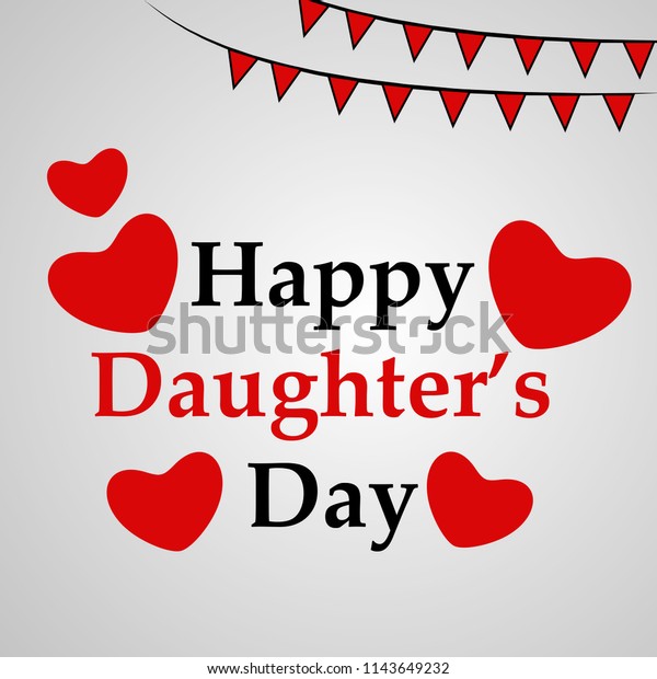 Illustration Background Daughters Day Stock Vector (Royalty Free ...