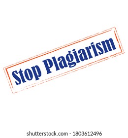Illustration Background Stop Plagiarism Stock Vector (Royalty Free ...