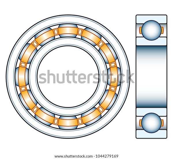 Illustration Ball Bearing Design Stock Vector (Royalty Free) 1044279169