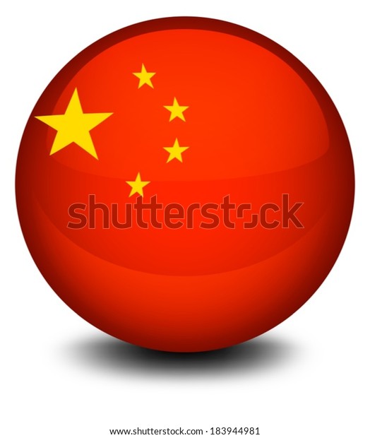 Illustration Ball Designed Flag China On Stock Vector (Royalty Free ...