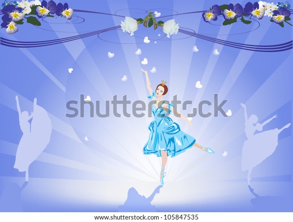 Illustration Ballet Dancer Flowers Stock Vector (Royalty Free ...