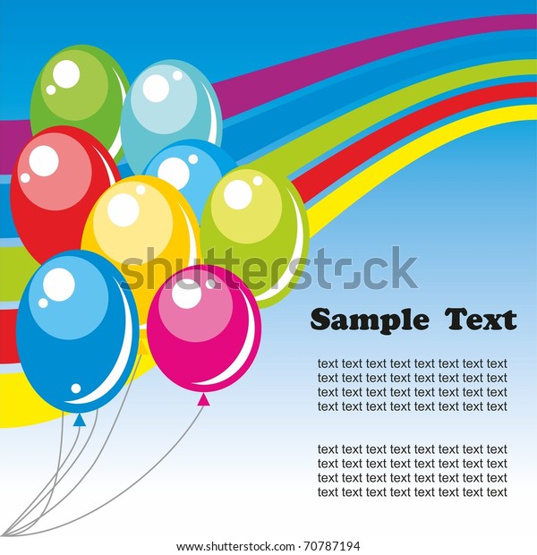 Illustration Balloons Space Text Stock Vector (Royalty Free) 70787194 ...