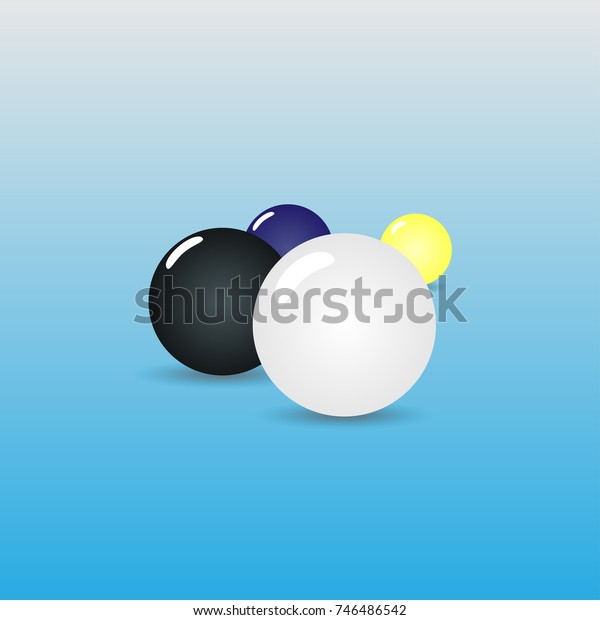 Illustration Balls Shadow On Light Background Stock Vector (Royalty ...