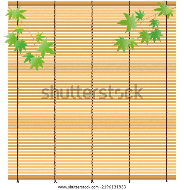Illustration Bamboo Screen Green Maple Vector Stock Vector (Royalty ...