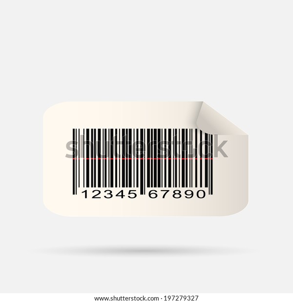 Illustration Barcode Sticker Isolated On White Stock Vector (Royalty ...
