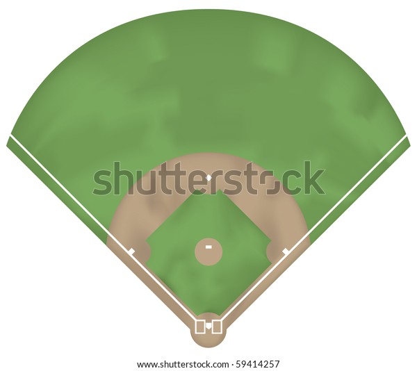 Illustration Baseball Ground Above View Stock Vector (Royalty Free ...