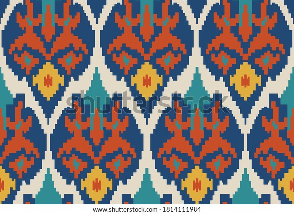 Illustration Based On Uzbek Patterns Texture Stock Vector (Royalty Free ...