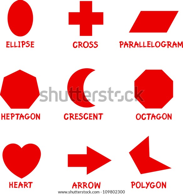 Illustration Basic Geometric Shapes Captions Children : image ...