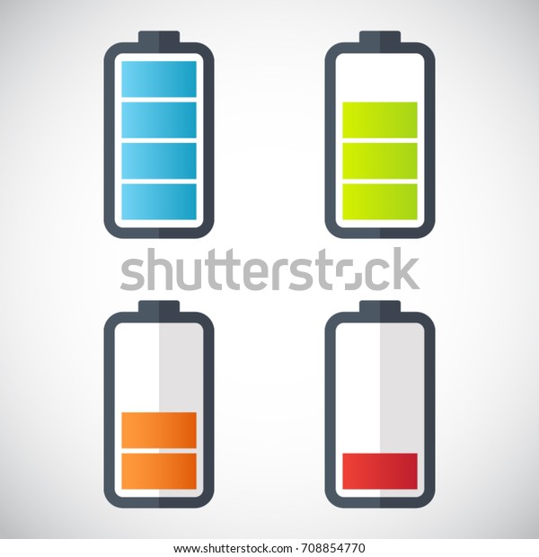 Illustration Battery Level Indicators Battery Life Stock Vector ...