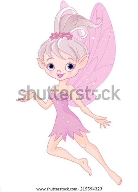 Illustration Beautiful Flying Pixie Fairy Stock Vector (Royalty Free ...