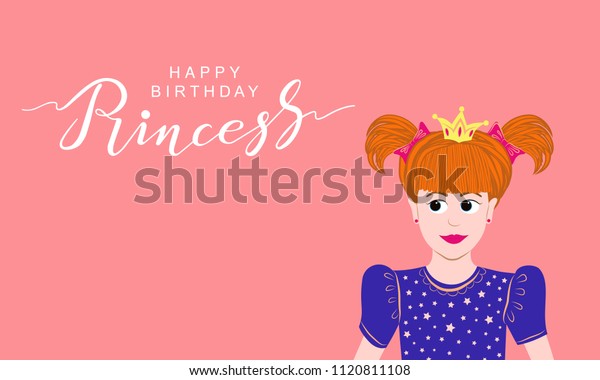 Illustration Beautiful Red Haired Princess Blue Stock Vector (Royalty ...