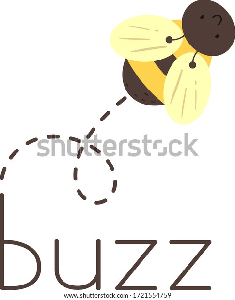 Illustration Bee Making Buzzing Sound Stock Vector (Royalty Free ...