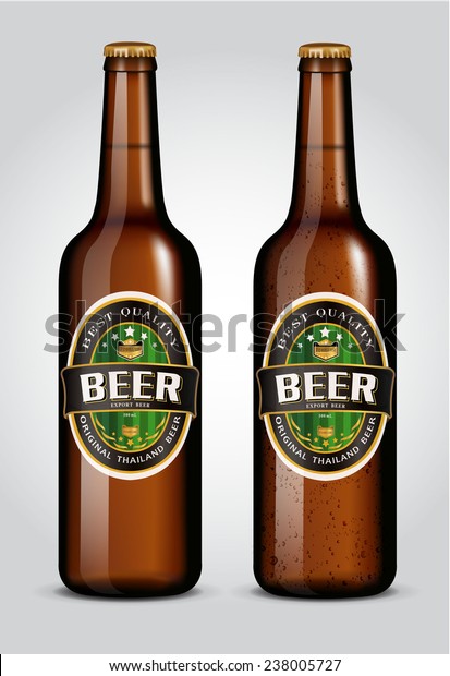 Illustration Beer Bottle Label Stock Vector (Royalty Free) 238005727 ...