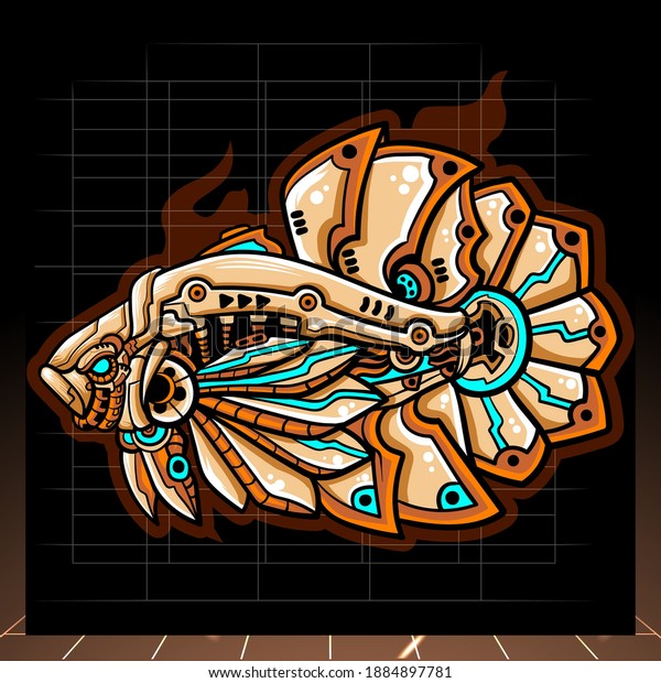 Illustration Betta Fish Mecha Robot Mascot: เวกเตอร์สต็อก (ปลอดค่า ...