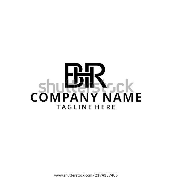 Illustration Bhr Letter Monogram Logo Design Stock Vector (Royalty Free ...