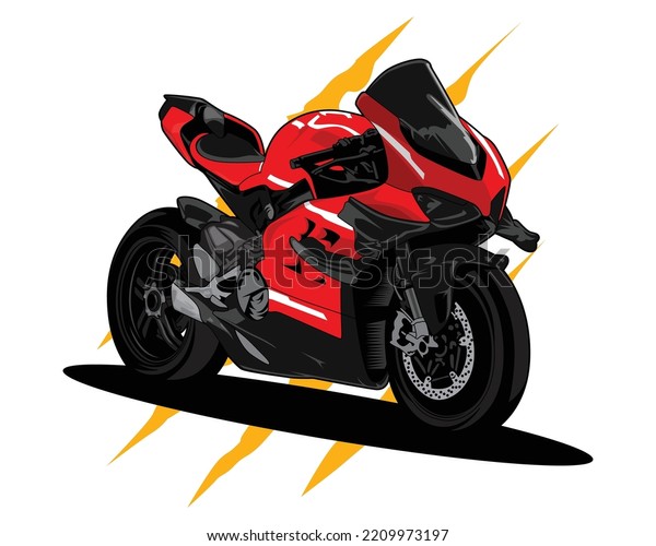Illustration Big Bike Super Bike Vector Stock Vector (Royalty Free ...