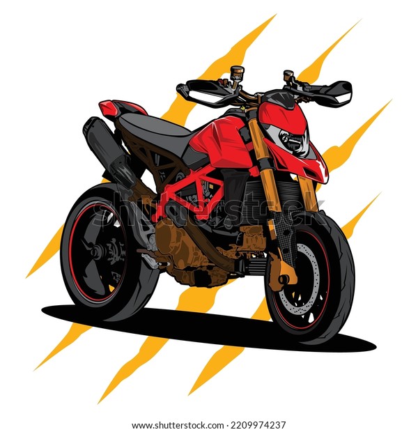 Illustration Big Bike Super Bike Vector Stock Vector (Royalty Free ...