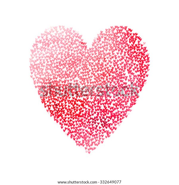 Illustration Big Heart Shape Filled Colorful Stock Vector (Royalty Free ...