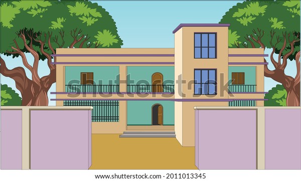 Illustration Big House Vector Design: เวกเตอร์สต็อก (ปลอดค่าลิขสิทธิ์ ...